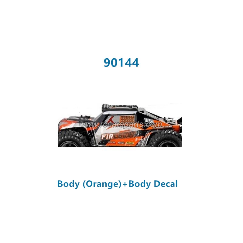 HBX 901A 1/12 Car Parts Car Shell, Body (Orange)+Body Decal 90144